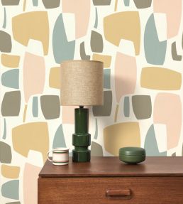 Module Wallpaper in Miel/Kaki by Casadeco | Jane Clayton
