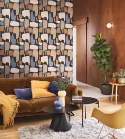 Module Wallpaper in Noir/Kaki by Casadeco | Jane Clayton