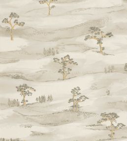 Mokuso Wallpaper in Vert Lichen by Casadeco | Jane Clayton