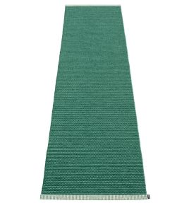 Mono Runner 60 x 250cm Rug in Dark Green/Jade by Pappelina | Jane Clayton