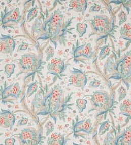 Orlando Fabric in Coral/Sage by Colefax and Fowler | Jane Clayton
