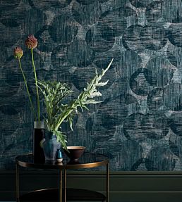 Otoko Flock Wallpaper in Frost by Black Edition | Jane Clayton
