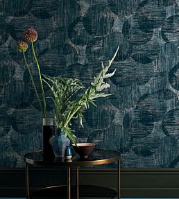 Otoko Flock Wallpaper in Frost by Black Edition | Jane Clayton