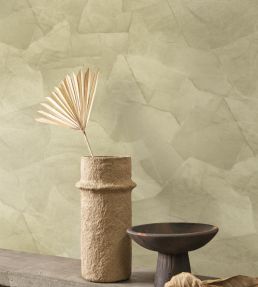 Papier Colle Wallpaper in Amande by Casadeco | Jane Clayton