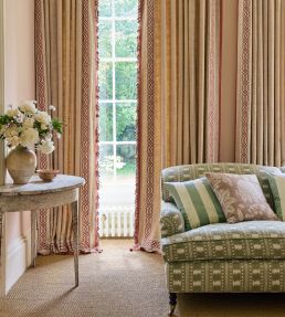 Paxton Fabric in Green/Natural by James Hare | Jane Clayton