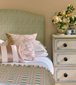Paxton Fabric in Pink/Green by James Hare | Jane Clayton