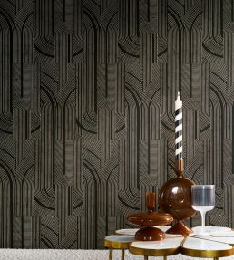 Porte Doree Wallpaper in Emeraude/Dore by Casamance | Jane Clayton