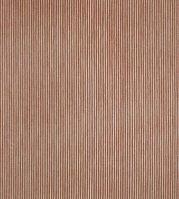 Poulton Stripe Fabric in Rust by Fermoie | Jane Clayton