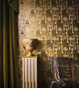 Roxanne Wallpaper in Powder Room by Temperley London for Romo | Jane ...