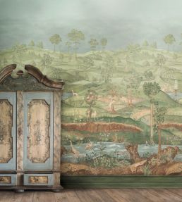 Royal Park Panel Wallpaper mural in Royal Green by GP & J Baker | Jane ...