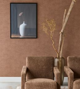 Rustic Plain Wallpaper in Orange/Terracotta by Eijffinger | Jane Clayton