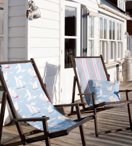 Sail Stripe Fabric in Marine by Studio G | Jane Clayton