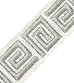 Lyra Embroidered Border Trimmings in Titanium by Samuel & Sons | Jane ...