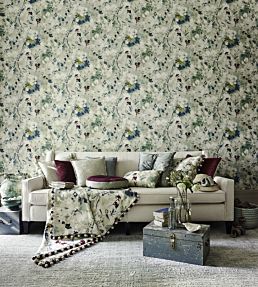 Simi Wallpaper by Sanderson in Opal | Jane Clayton