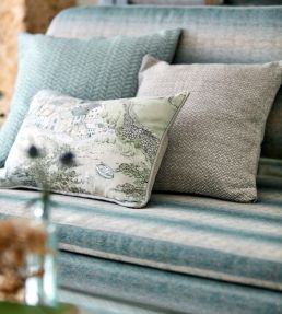 Misty Haze Fabric by Sanderson in Teal | Jane Clayton
