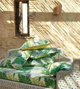 Manila Fabric by Sanderson in Green/Ivory | Jane Clayton