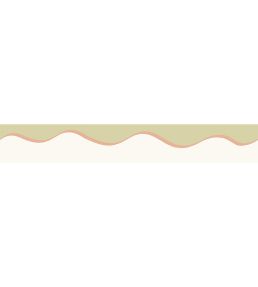 Scroll Border 8cm Wallpaper in Coral Moss by Parker & Jules | Jane Clayton