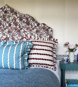 Scroll Stripe Fabric in Plaster by Parker & Jules | Jane Clayton