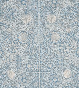 Shell Grotto Fabric in Sky Blue by Fermoie | Jane Clayton