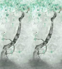 Shinsha Scene 2 Wallpaper mural in Celadon by Designers Guild | Jane Clayton