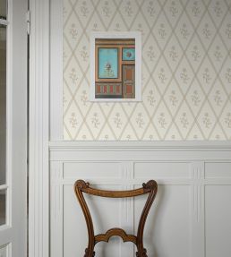 Signe Wallpaper in Beige by Borastapeter | Jane Clayton