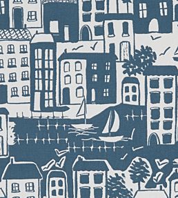 Waterside Fabric by Studio G in Navy | Jane Clayton