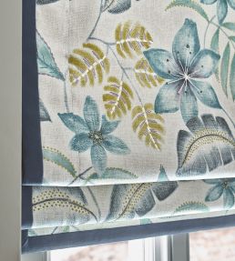 Sunara Fabric in Blue by Jane Churchill | Jane Clayton