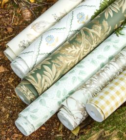 Tapestry Trees Wallpaper in Berry/Pink Clay by Sanderson | Jane Clayton