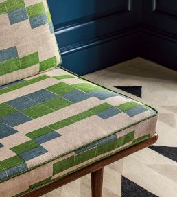 Temple Fabric in Green by Anni Albers for Christopher Farr Cloth | Jane ...