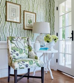 Mitford Fabric by Thibaut in Navy | Jane Clayton