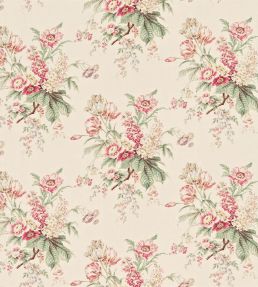 Tournier Fabric in Strawberry/Cream by Sanderson | Jane Clayton