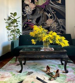 Vogue Deco Rug in Green by Wendy Morrison | Jane Clayton