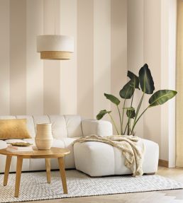 XXL Lines Wallpaper in Beige by Caselio | Jane Clayton