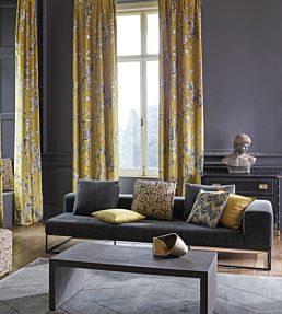 Darnley Toile Velvet Fabric by Zoffany in Tigers Eye | Jane Clayton