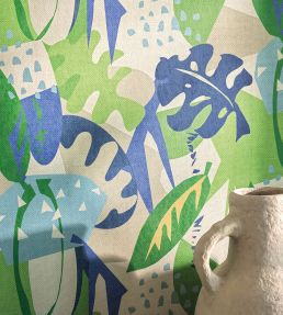 Zylina Wallpaper in Indigo/Emerald by Osborne & Little | Jane Clayton